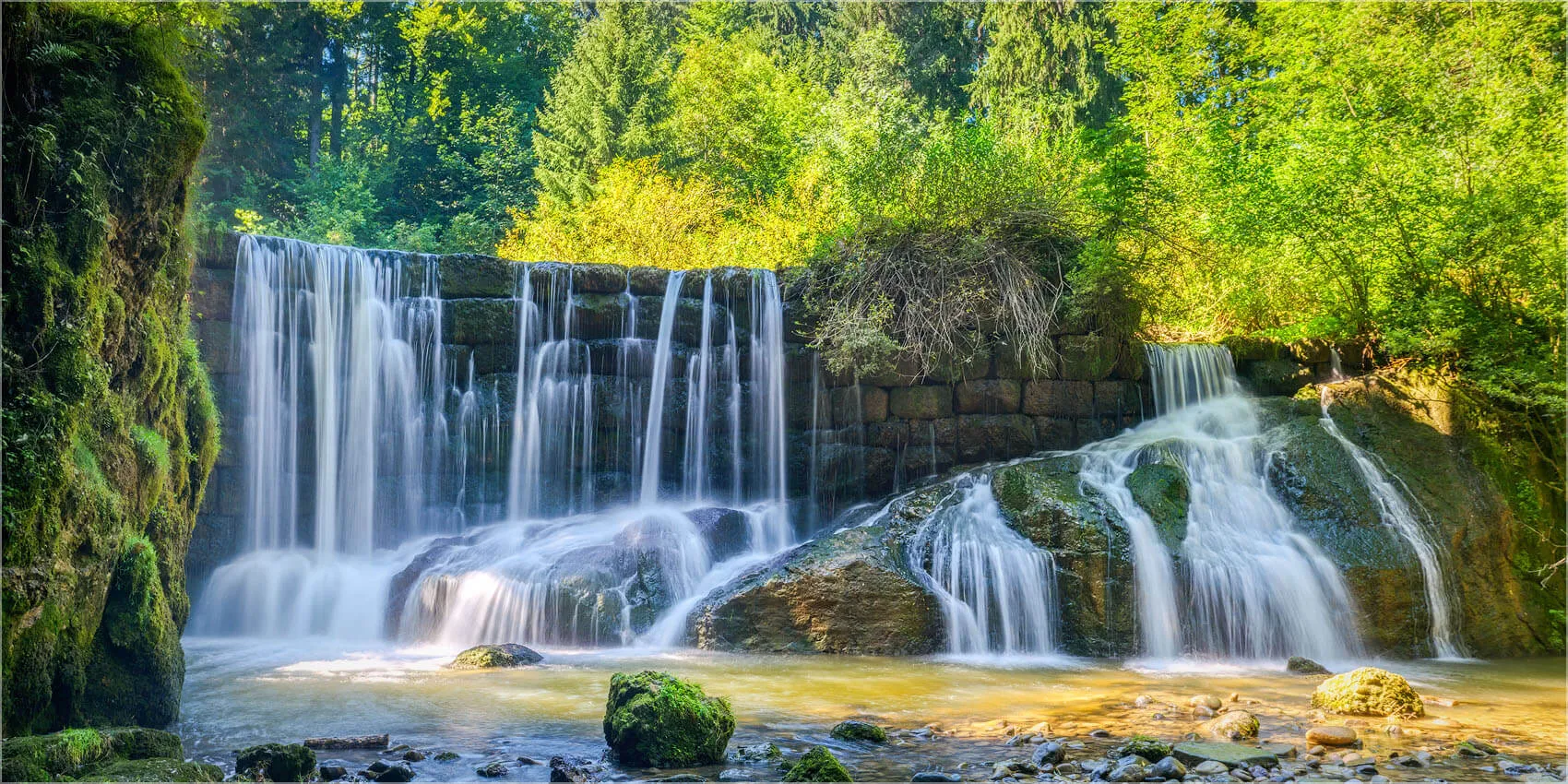 Wasserfall Panorama Hintergrundbilder