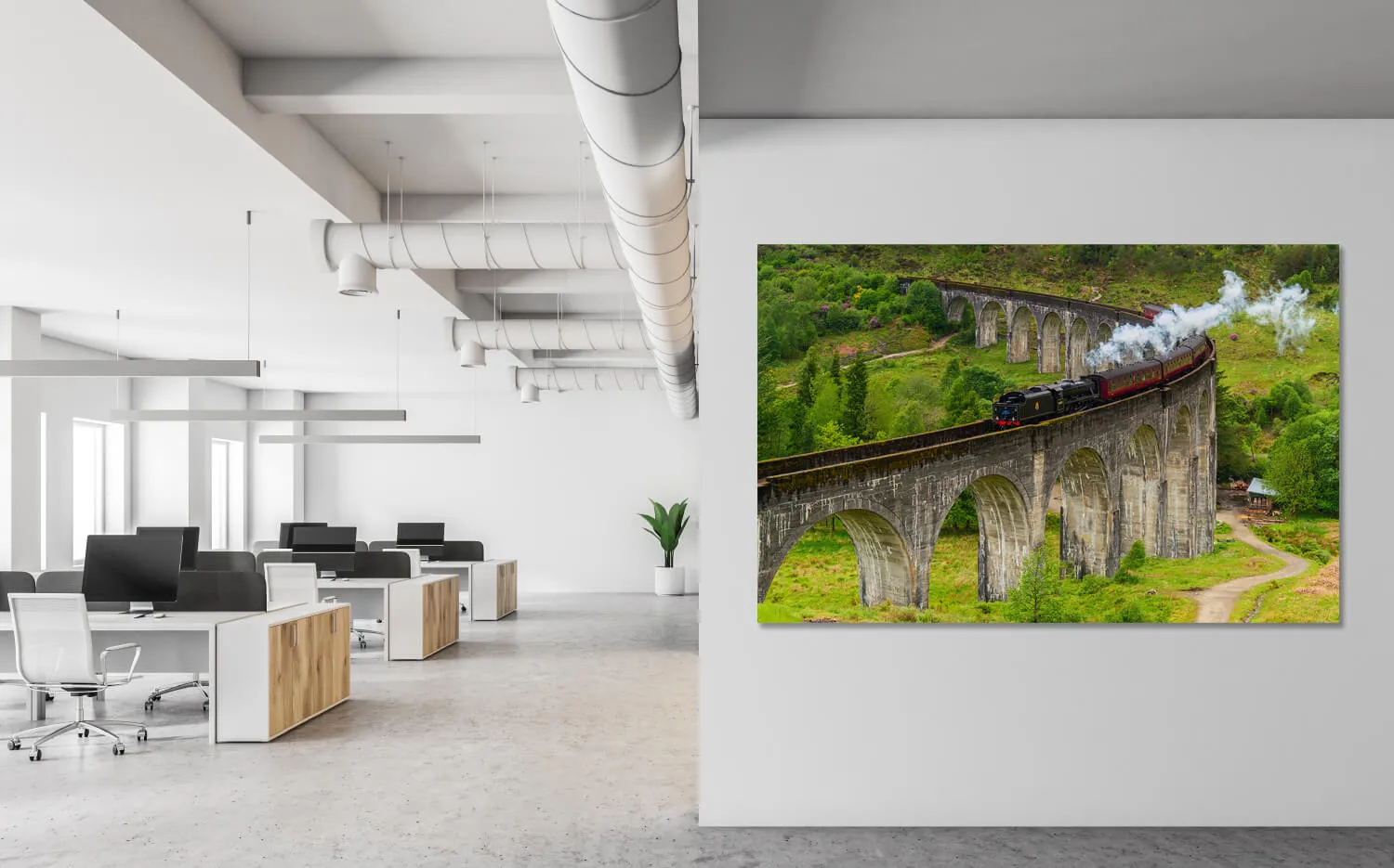 Landschaftsbild Jacobite Steam Train Glenfinan Viadukt als Wandbild ...